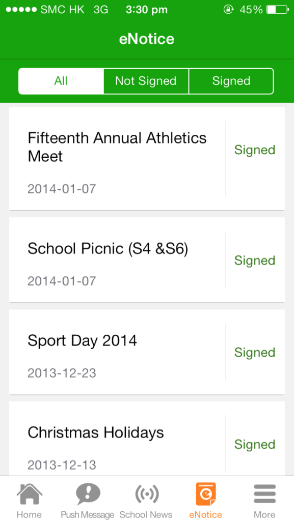 eClass Parent App - eClass
